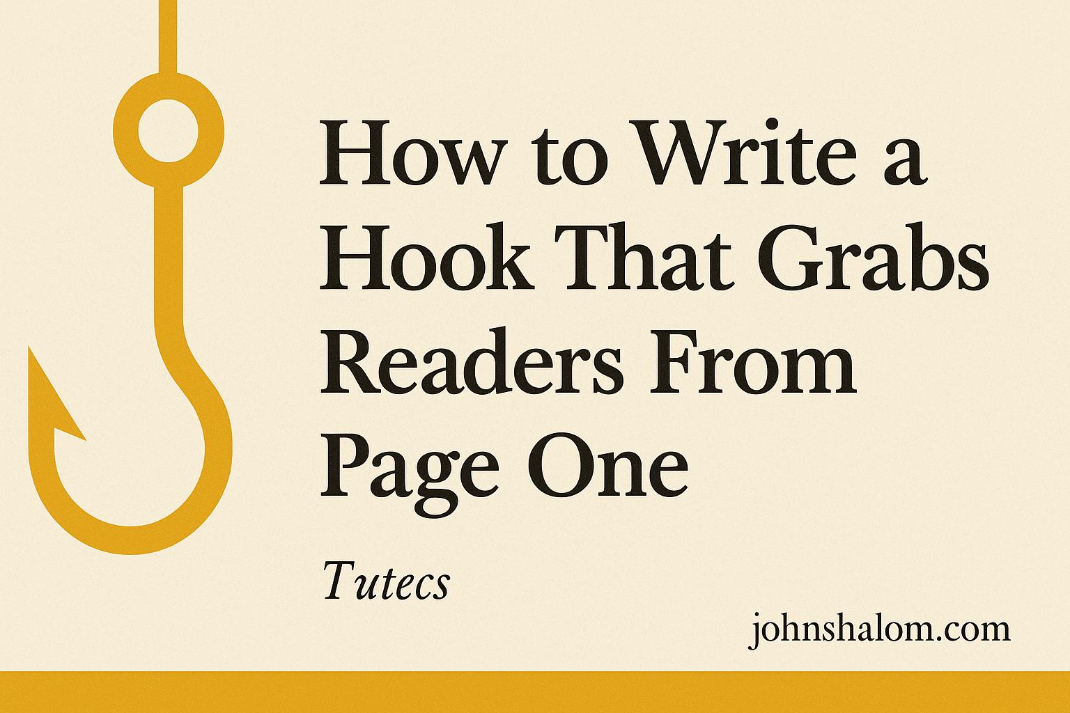 Writing Hooks That Grab Readers - John Monyjok Maluth